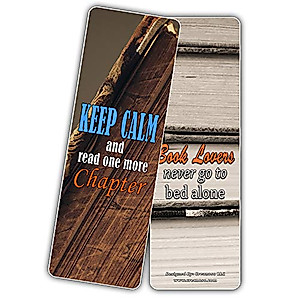Creanoso Bookish Inspirational Fun Reading Bookmarks (12-Pack) – Inspiring Bookmarker Card Set – Book Reading Sayings for Men, Women, Adults, Bibliophiles, Bookworms, Book Lovers – Wall Decal Art