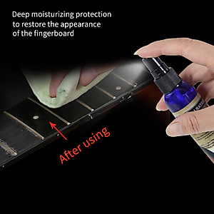 60ml Lemon Oil, Guitar Fretboard Care/Cleaning/Polishing Accessories, Fretboard Cleaner for Guitar, Bass, Ukulele