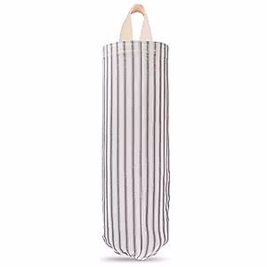 TOGETRUE Plastic Bag Holder, Wall Mount Grocery Bag Holder, Reusable Trash Bag Organizer for Home Kitchen Pantry Decor (Gray)