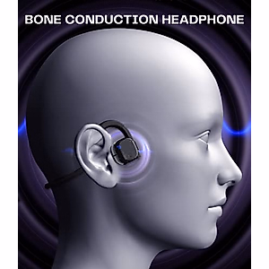 bingozones Bone Conduction Headphones Bluetooth Open Ear Headphones Wireless Bluetooth Bone Conducting Earbuds with Build in Mic Wireless Headset for Running, Cycling, Driving, Sports and Fitness