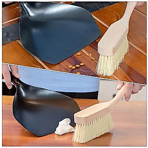 BUTIFULSIC 1 Set Desktop Broom Handheld Broom Dustpan Cleaning Accessory Whisk Broom Small Broom and Sweeping Pan Dust Brush Household Brooms Mini Broom Mini Brush Portable Brush Char The Pet