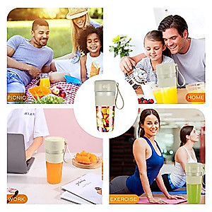 Portable Blender for Juice, Personal Size Blender Cup for Shakes and Smoothies Juicer Cup with USB Rechargeable Mini Blender 300ML 10oz Personal Blender for Home Travel Office Outdoor