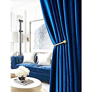 H S D K CREATE YOUR LIFE 2 Yard Premium Velvet Fabric,Washable Fabric and Wrinkle Resistant Velvet Perfect for Table Cover for Holidays, Weddings, Parties (Blue)