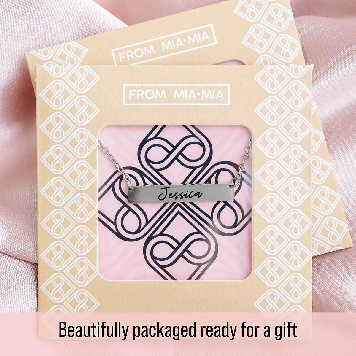 Personalized bar necklace for women, custom engraved stainless steel name plate necklace gift gold, silver and rose gold for mothers day, coordinates, dates, roman numeral, friendship, christmas