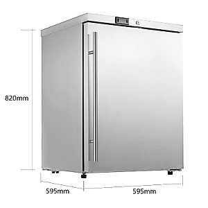 HCK Commercial Undercounter Refrigerator with 5.4 Cu.ft Capacity, Electronic Temperature Control, Locking Door, 3 Adjustable Shelves, Built-in Design - Perfect for Both Home and Business Use