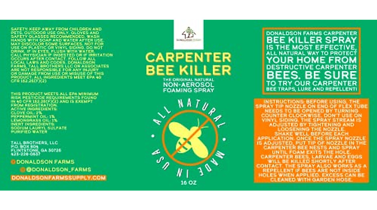 Donaldson Farms Carpenter Bee Killer Spray - All Natural