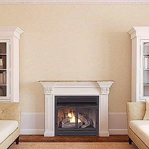 Duluth Forge Dual Fuel Ventless Gas Fireplace Insert, Remote Control, 6 Fire Logs, Use with Natural Gas or Liquid Propane, 32000 BTU, Heats up to 1500 Sq. Ft., Black
