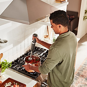 KitchenAid Cordless Variable Speed Hand Blender with Chopper and Whisk Attachment - KHBBV83, Matte Charcoal Grey