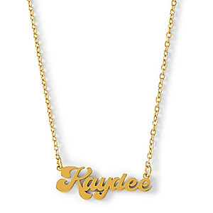 Sorority Shop Kappa Delta Necklace — Retro Font Design with 18K Gold Plating, Kappa Delta Gifts for Women