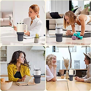 Silicone Boot for Stanley Cup 40 oz Quencher,Cup Bottom Protector Sleeve,Water Cup Accessories for Stanley Quencher H2.0 FlowState Tumbler 40oz/Stanley Adventure Quencher Tumbler (40OZ, Gray)