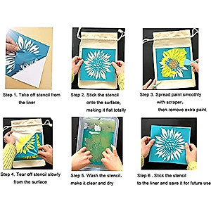 Alinacutle Silkscreen Stencil,Reusable Self-Adhesive Silk Screen Printing, BEE Kind Sentiments for Home Decor/Printing on Wood / Fabric / Wall/Cup/Plate/Glass/Paper,8 x 8“ (Bee Pattern)