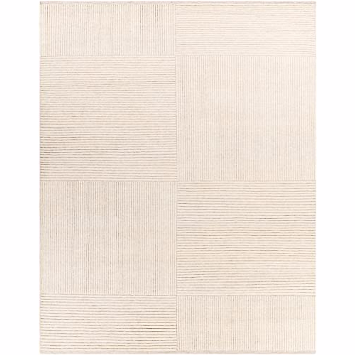 Hauteloom Aliza Wool Living Room, Bedroom Area Rug - Contemporary - Beige, LightGray, Taupe - 8' x 10'