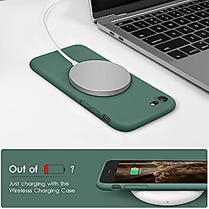 DTTOCASE for iPhone SE Case 2022/2020, iPhone 8 Case, iPhone 7 Case, Liquid Silicone Phone Case for iPhone SE 8 7 4.7 Inch, Colorful Silky-Soft Protective Cover for Girls Boys,and Women,Midnight Green