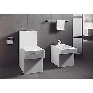 Grohe 40510001 Essentials Cube Metal 7.48-in. Towel-Ring, Starlight Chrome