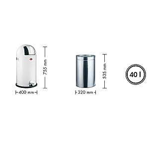 Wesco Kickboy Step Trash Can, Mint