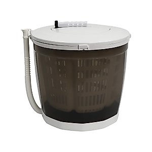 Portable Washing Machine, 2 in 1 Manual Non-Electric Washing Machine, Clothes Spin Dryer, Mini Traveling Outdoor Washing Machine, Compact Washer Spin Dryer (Grey)