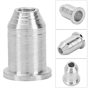 Bnineteenteam 6 Pcs Guitar Through Body String Ferrules for Electric Guitar (Silver)