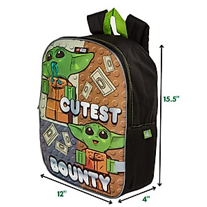 RALME Star Wars Mandalorian Baby Yoda Backpack Set for Kids with School Supplies Bundle