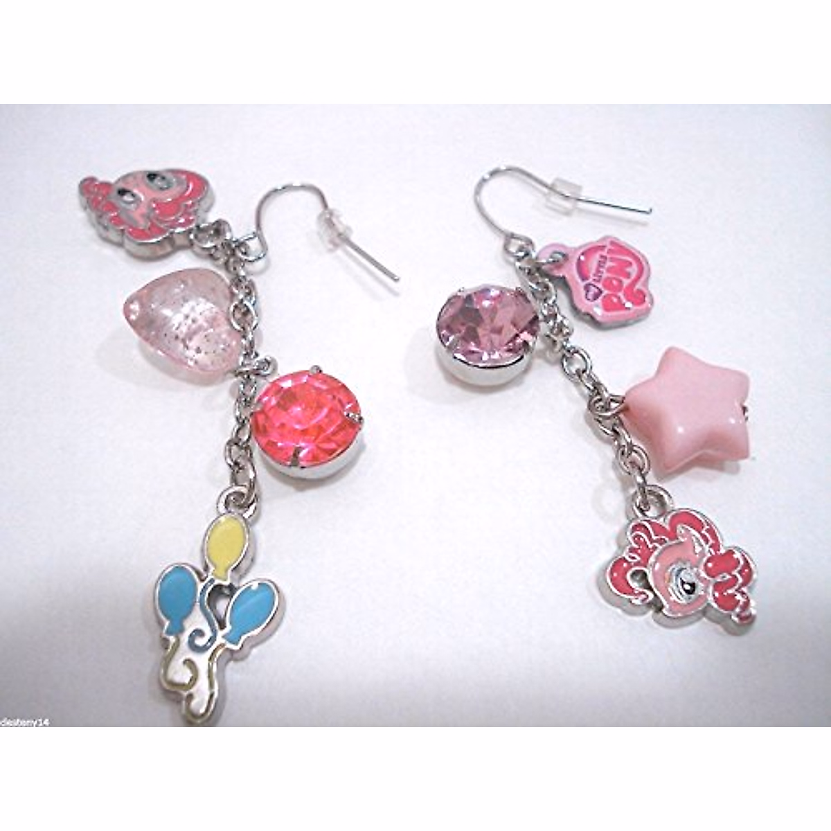 My Little Pony Charms Mismatched Drop Earrings - Pinkie Pie