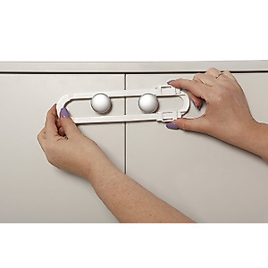 Dreambaby Cabinet Glide Lock Extra Long - Extra Long - Baby Safety Locks White (1 Pack)