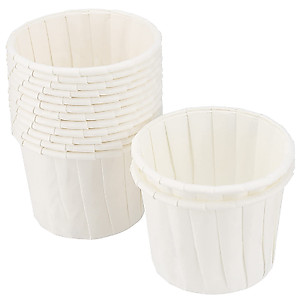 SINJEUN 1000 Pack 2 oz Paper Souffle Portion Cups, Disposable Condiments Sample Cup Snack Cups for Measuring, Jello Shots, Sauces, White