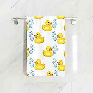 ALALAL Guest Hand Towels for Bathroom Yellow Rubber Ducks Decorative Fingertip Towels Absorbent Soft Towels for Hotel Kitchen Spa Gym Yoga 27.5x15.7 inch