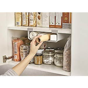 Joseph Joseph 85177 CupboardStore Plastic Wrap, Foil and Bag Cabinet Organizer - Gray