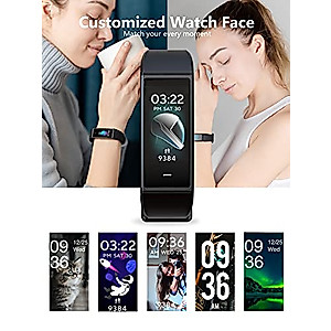 WYZE Band Fitness Tracker with Alexa Built-in, Activity Tracker Watch with Heart Rate Monitor, Smart Fitness Band with Step Counter, Calorie Counter, Pedometer Water Resistant, Black