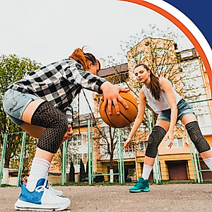 SHENGYADE 2 Pack Copper Knee Braces for Knee Pain Men Women, Copper Compression Knee Sleeve with Patella Gel Pads & Side Stabilizers for Working, Running, Workout, Volleyball, Tennis, Arthritis, ACL,