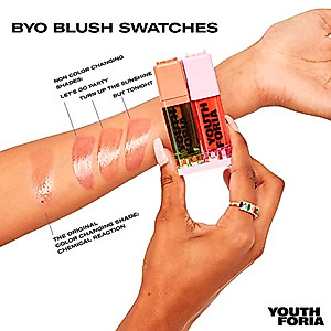 Youthforia BYO Blush 2-Pack, Original Color-Changing Blush Oil & Non-Color Changing Tinted Blush Oil, Buildable Formulas, Vegan & Cruelty-Free
