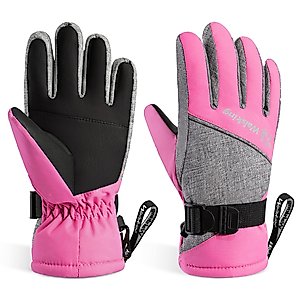Walsking Kids Winter Snow&Ski Gloves-3M Thinsulate Waterproof Cold Weather Youth Gloves for Skiing,Snowboarding-Fits Boys and Girls