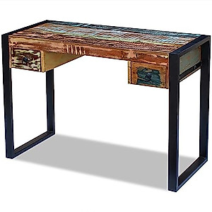 vidaXL Desk Solid Reclaimed Wood Workstation Computer Desk Home Office Table