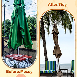 Woanger 12 Pcs Umbrella Strap for Parasol Patio Umbrella Bungee Strap with Ball for Multipurpose(Black)