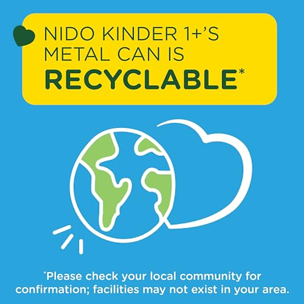 Nestle NIDO Kinder 1+ Toddler Powdered Milk Beverage - 12.6 Oz Canister - Shelf Stable Toddler Drink