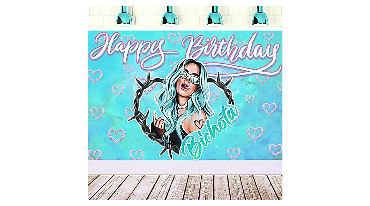 Karol G Birthday Backdrop - 5x3 ft Bichota Party Decorations