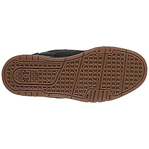 DC Men's Stag Low Top Skate Shoe, Black/Gum, 11 D US