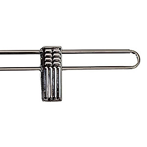 NAHANCO SKT12HU, 12" Metal Skirt/Pant Hanger with Loop Back Swivel Hook and Adjustable Clips, High Polished Chrome (Pack of 25)