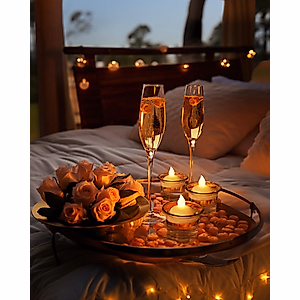 Homemory 12 Pack 200 Hours Flameless Floating Candles, Warm White Led Flickering Tealight Candles in Bulk, Decor for Wedding, Party, Centerpiece, Pool, Christmas