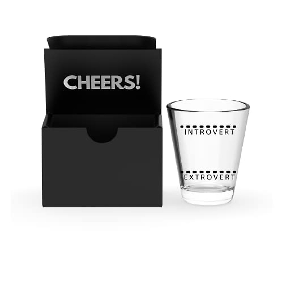 Tipsy Umbrella “Introvert/Extrovert” Funny Collectable shot glass (1.75 oz)