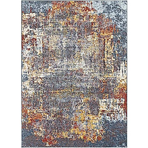 Artistic Weavers Eira Modern Abstract Area Rug,6'7" x 9',Blue/Orange
