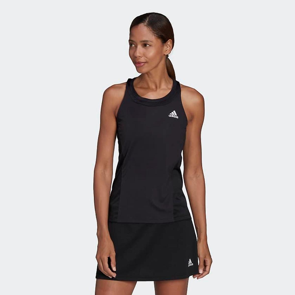 adidas Women's Club Tennis Tank, Black/White, Medium