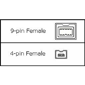 Bizlander Firewire High Speed Premium DV to Firewire Cable 800 1394B 800-400 IEEE 9 Pin Male to 4 Pin Male Cable 6FT for Mac Pro, MacBook Pro, Mac Mini, iMac PC,Digital Cameras, SLR
