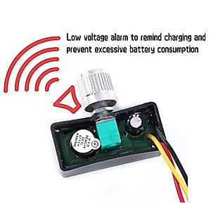 Adjustable Pressure Switch of Electric Spray, 12V Motor Speed Controller, Control Machine Rotation Speed, Suitable for Agriculture, Animal Husbandry, Fishery, Forestry (with Buzzer Alarm)