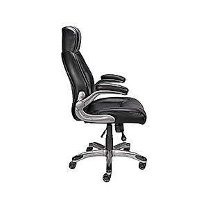 STAPLES 923571 Torrent Bonded Leather Managers Chair Black