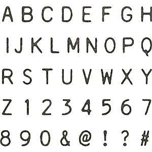 Sizzix Alphanumeric Label Dies, Multicolor