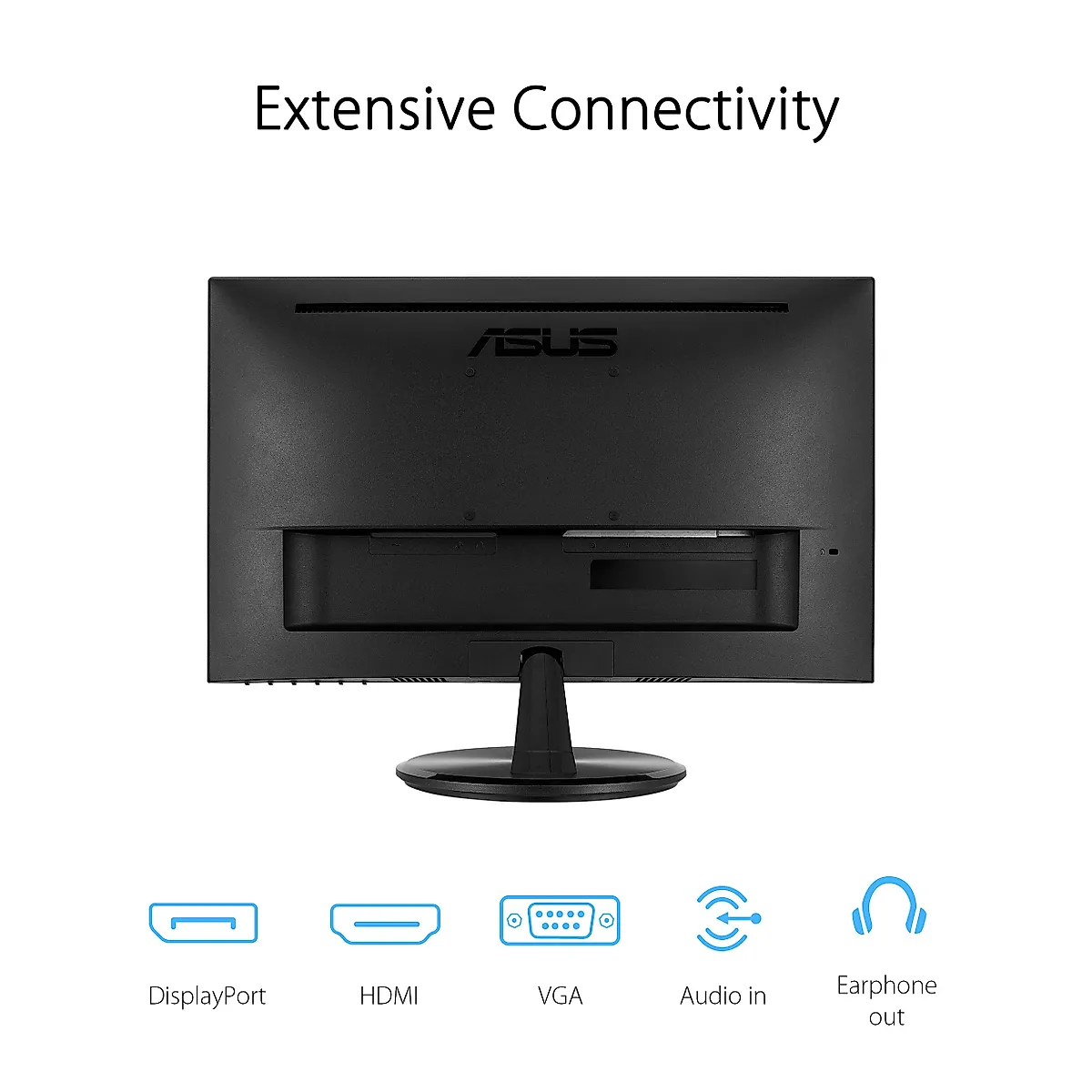 ASUS VP229Q 21.5” Monitor, 1080P Full HD, 75Hz, IPS, FreeSync/Adaptive-Sync, Eye Care, HDMI DisplayPort VGA, Frameless, VESA Wall Mountable BLACK