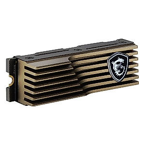 MSI SPATIUM M480 PCIe 4.0 NVMe M.2 2TB HS Internal SSD PCIe Gen4 NVMe 1.4 3D NAND 1400 TBW
