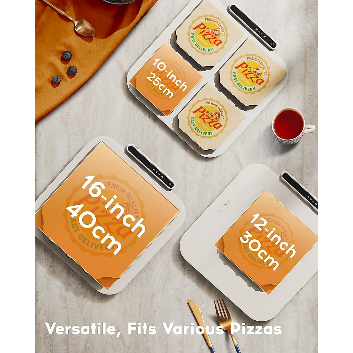 iTRUSOU Electric Warming Tray - Full Surface Heating,Rollable & Portable,Premium Silicone Nano-Material,3 Temperature Settings,Auto Shut-Off -Versatile Food Warmer for Pizza, Meals, and More