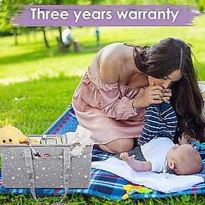 QiANBiRD Baby Diaper Caddy Organizer Extra Large Diaper Caddy Organizer for Boy Girl Diaper Holder Tote Bag for Changing Table Car Travel Registry Favorites Newborn Essentials Must Haves Itemss…