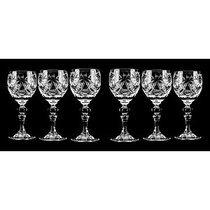 SET of 6 Russian CUT Crystal Shot/sherry Glasses on a Long Stem 65ml/2oz Hand Made